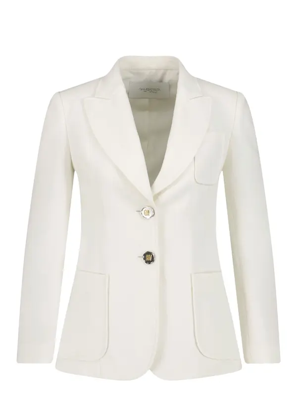 Giambattista Valli Peak-lapel Wool Blazer - White