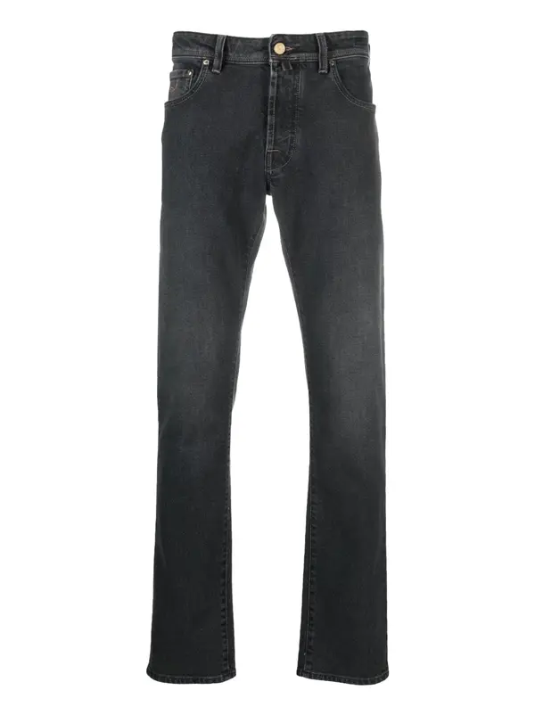 Jacob Cohen Mid-rise Straight-leg Jeans - Black