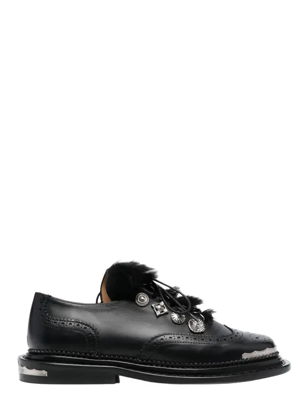 Toga 35mm Leather Oxford Shoes - Black