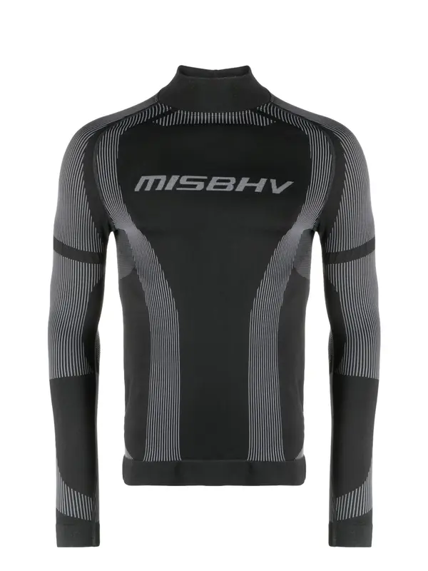 MISBHV Logo-print Compression Top - Black