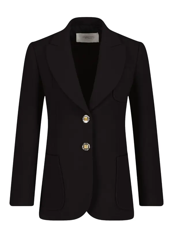 Giambattista Valli Wool Crepe Blazer - Black