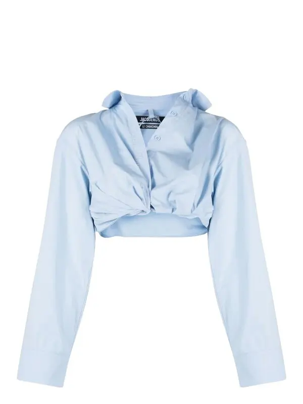 Jacquemus La Chemise Bahia Asymmetric Shirt - Blue