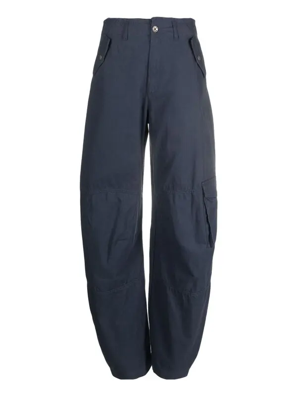 Patrizia Pepe Canvas Cargo Trousers - Blue
