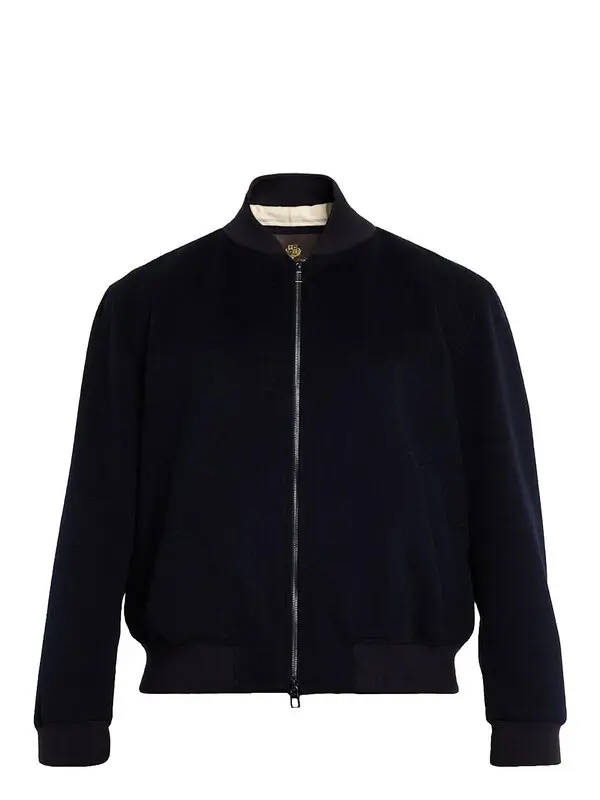 Loro Piana Ivy Cashmere Bomber Jacket - Blue/navy