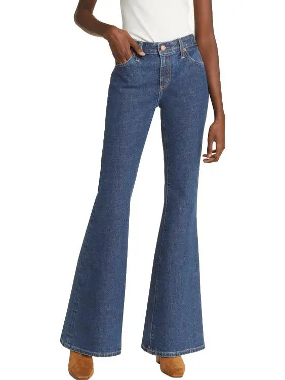Ag Angeline Mid Rise Flare Jeans - Lake Blue