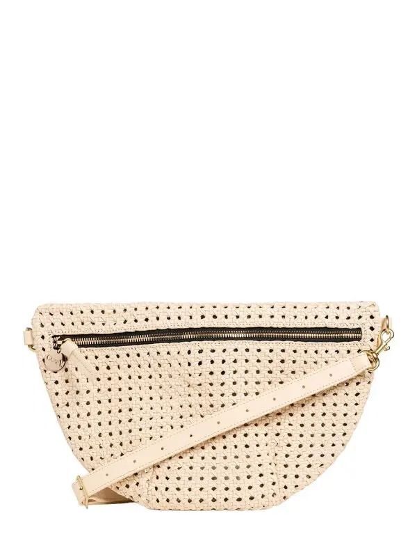 Clare V. Grande Fanny Pack - Cream Rattan