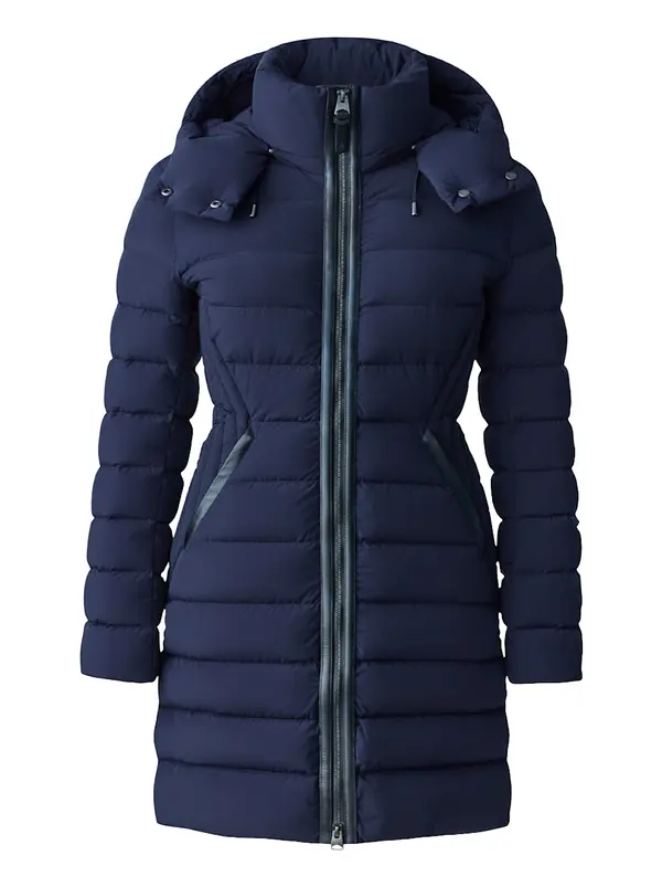 Mackage Farren Lightweight Down Coat - Navy