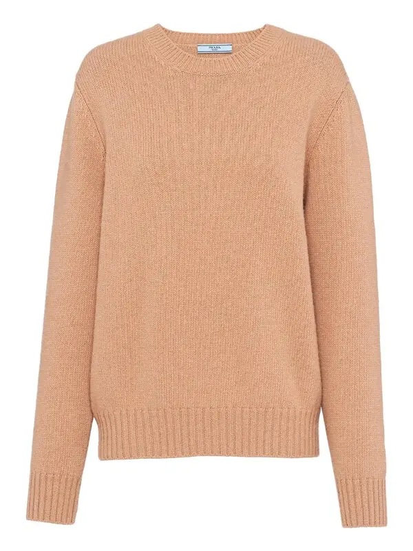 Prada Wool And Cashmere Crew-neck Sweater - Brown