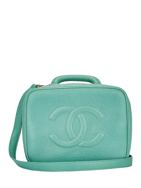 Chanel Caviar Timeless Vanity Bag - Turquoise