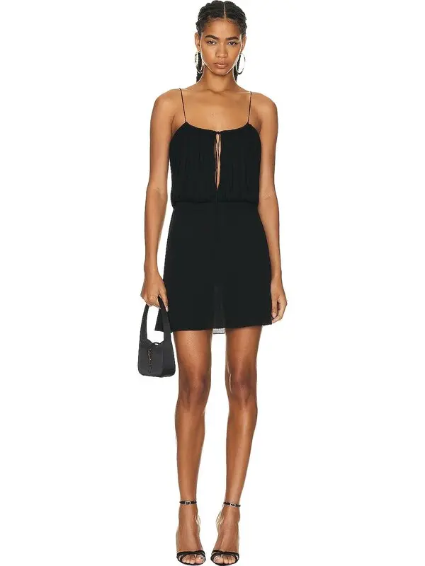 Saint Laurent Jersey Mini Dress - Noir
