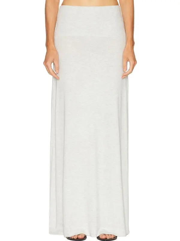 LESET Lauren High Waist Maxi Skirt - Cloud