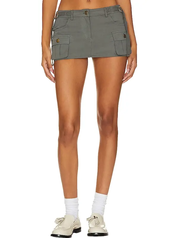 Superdown Beatrix Cargo Skort - Dark Gray
