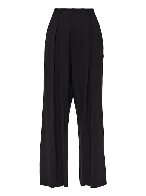 Giuseppe Di Morabito Wool-blend Wide-leg Pants - Black