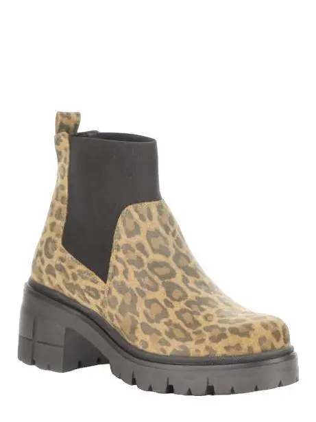 BOS. & CO. Bianc Lug-sole Chelsea Boot - Leopard/brown