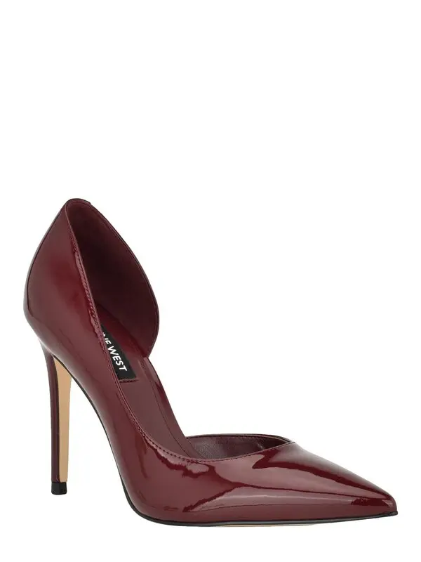 Nine West D'orsay Pointed Toe Pumps - Dark Red