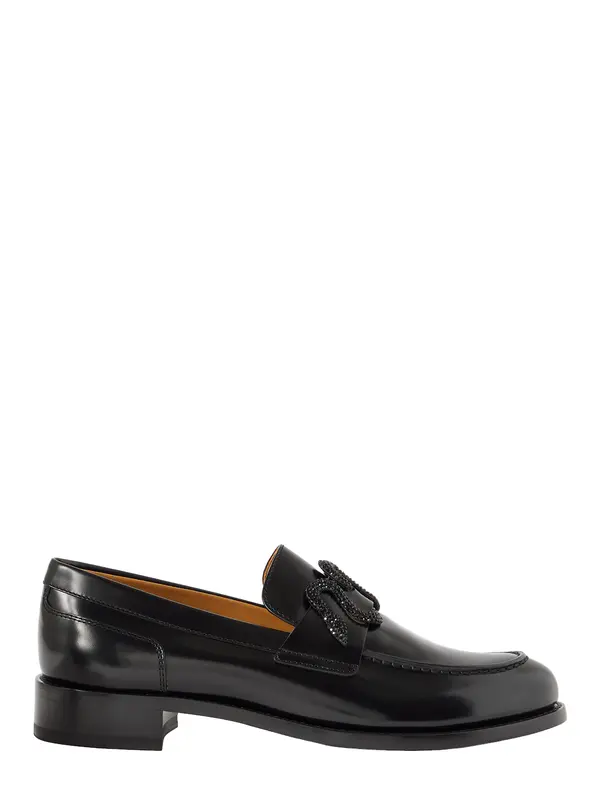 Rene Caovilla Morgana Crystal-embellished Loafers - Black