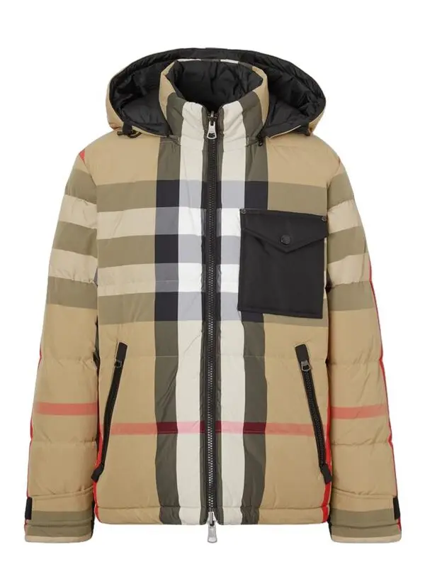 Burberry Reversible Check Puffer Jacket - Archive Beige/black
