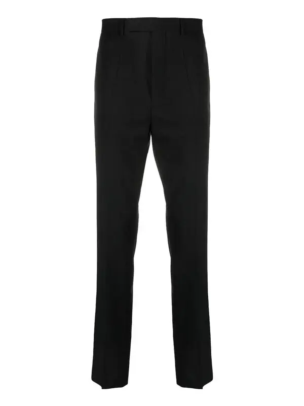 Rick Owens Off-centre Tapered-leg Trousers - Black