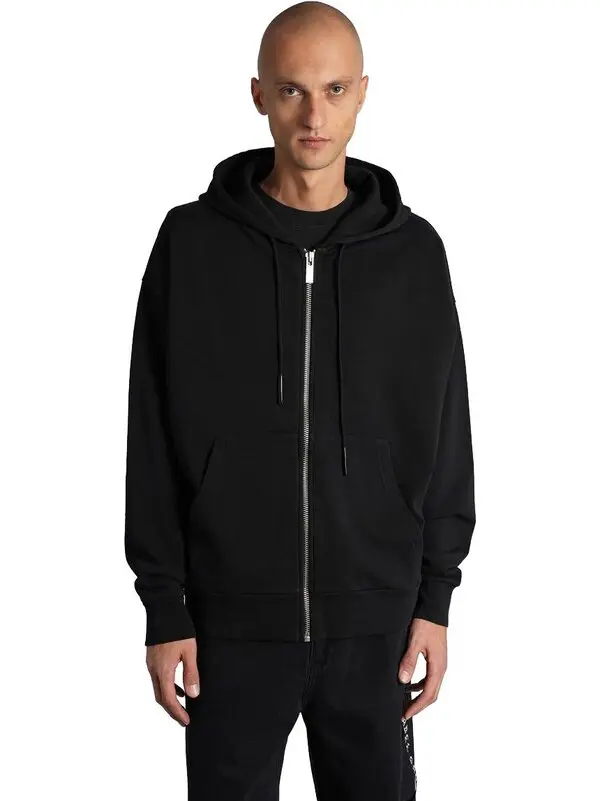 44 LABEL GROUP Cotton Zip-up Hoodie - Black