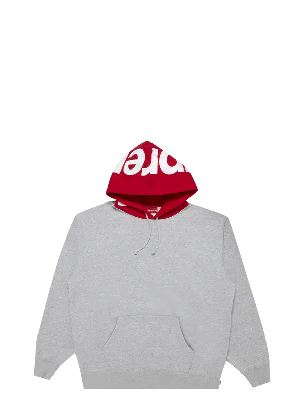 Supreme Contrast Hooded Sweatshirt - Grey