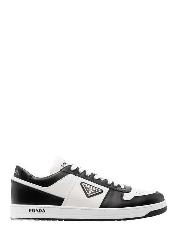 Prada Downtown Leather Sneakers - Black