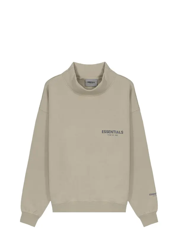 Fear Of God X Ssense Mock Neck Sweatshirt 'linen - Cream