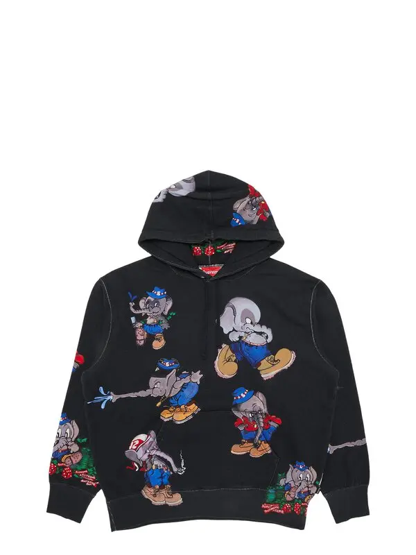 Supreme Elephant Hooded Sweatshirt - Black