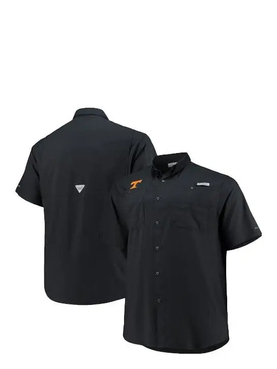 Columbia Tennessee Volunteers Big & Tall Tamiami Omni-shade Button-down Shirt - Black