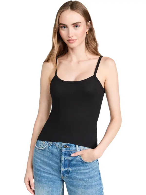 Cotton Citizen Verona Spaghetti Tank - Jet Black