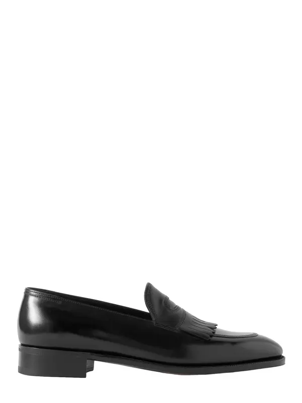 John Lobb Billy Leather Kiltie Loafers - Black
