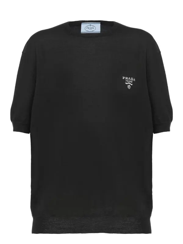 Prada Cashmere Crew-neck Sweater - Black