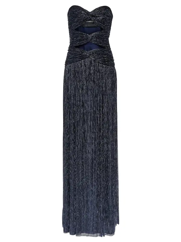 Costarellos Moreau Cut-out Gown - Metallic