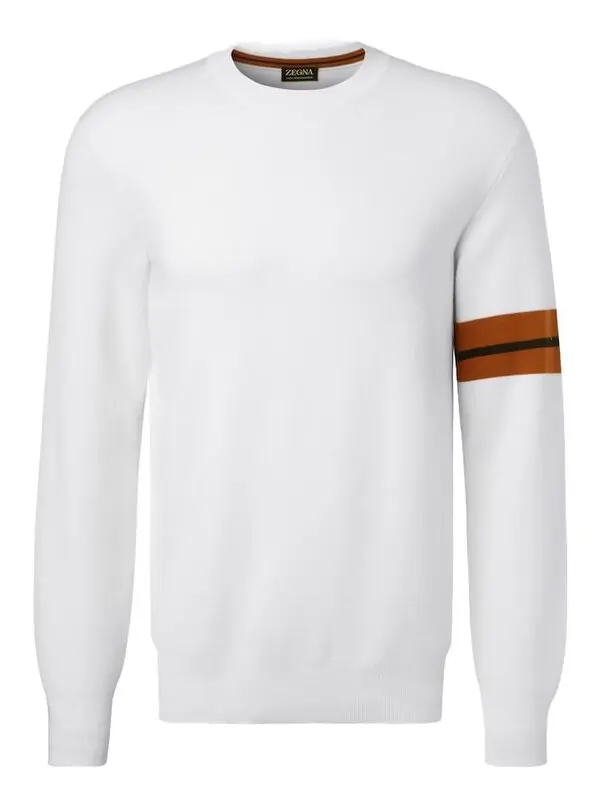 Zegna Ribbed-knit Wool Sweater - White