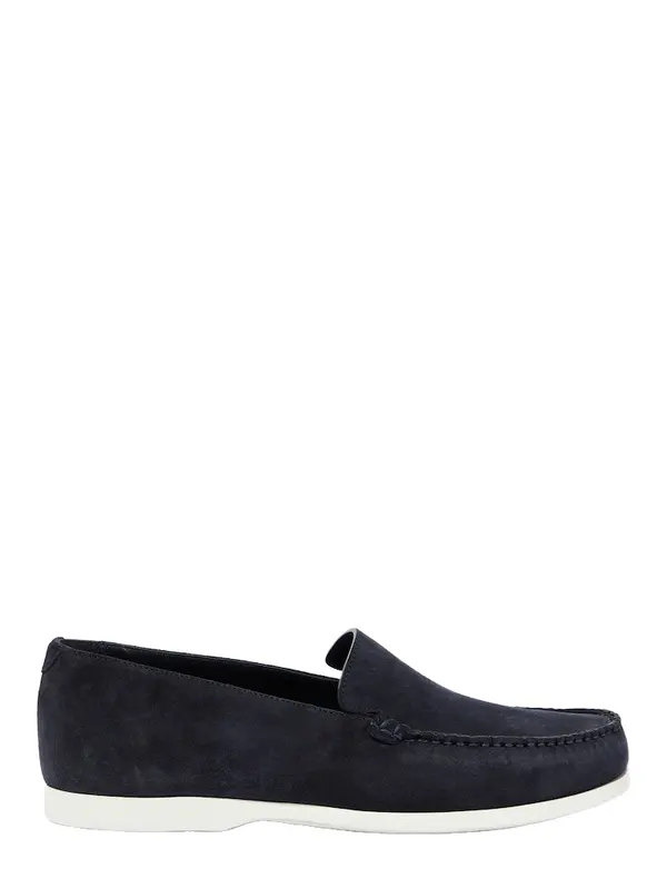 Manolo Blahnik Monaco Suede Loafers - Blue
