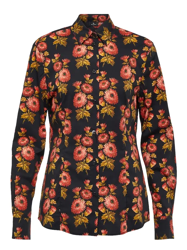 Etro Floral Cotton-blend Shirt - Multicoloured