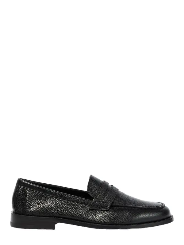 Manolo Blahnik Perry Leather Loafers - Black