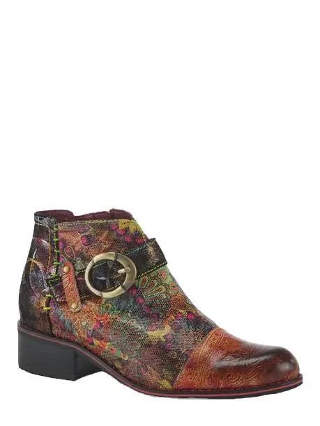 SPRING STEP SHOES Georgiana Scope Bootie - Camel Multi