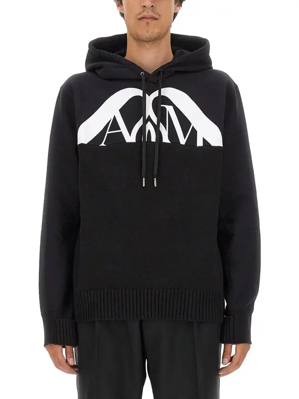 Alexander McQueen Oversized Logo Sweatshirt - Black