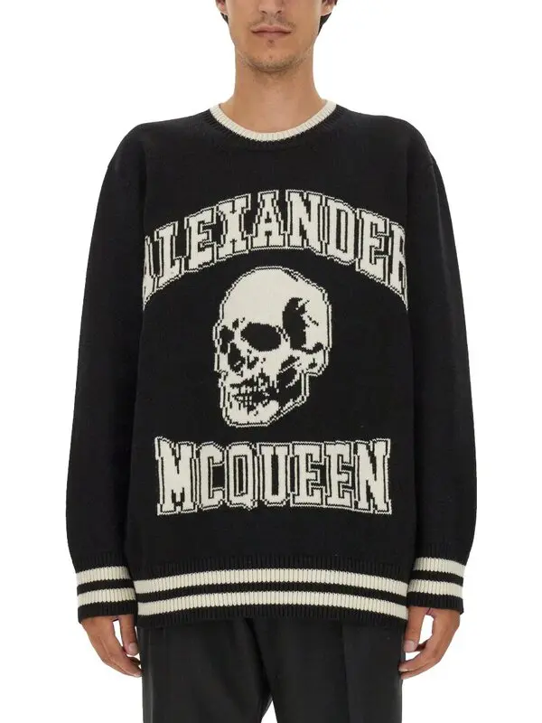Alexander McQueen Varsity Sweater - Black