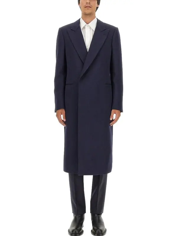 Alexander McQueen Double-breasted Coat - Blue