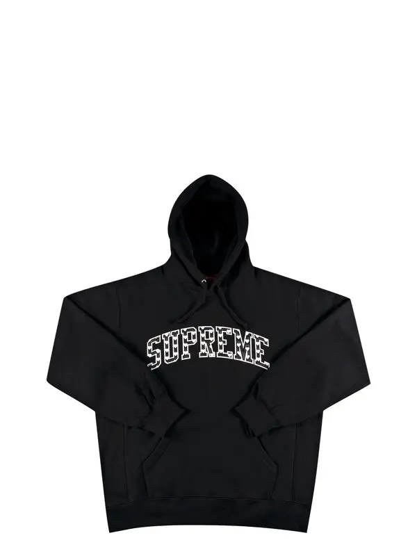 Supreme Hearts Arc Hooded Sweatshirt - Black