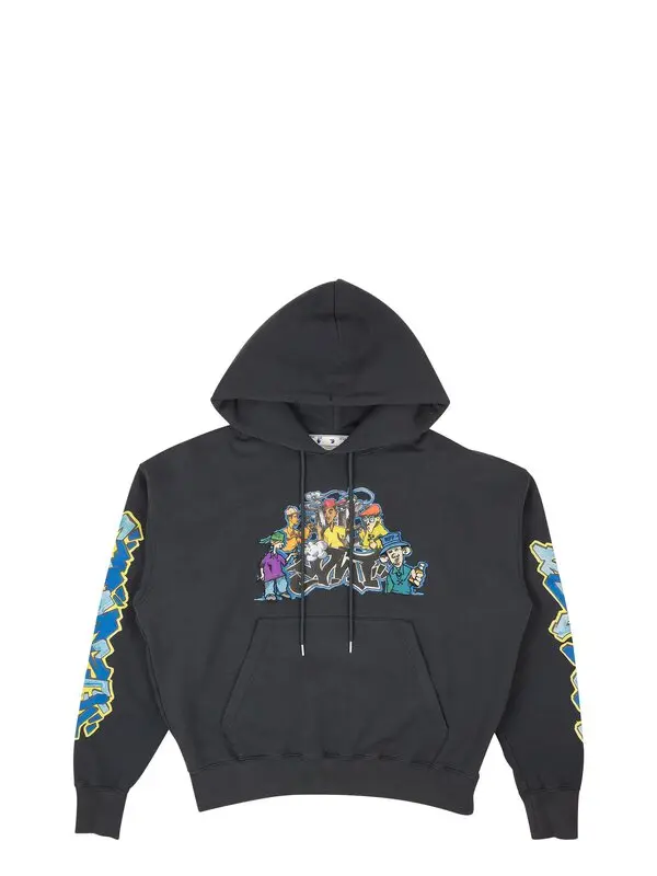 Off-White Graffiti Skate Hooded Sweatshirt - Grey