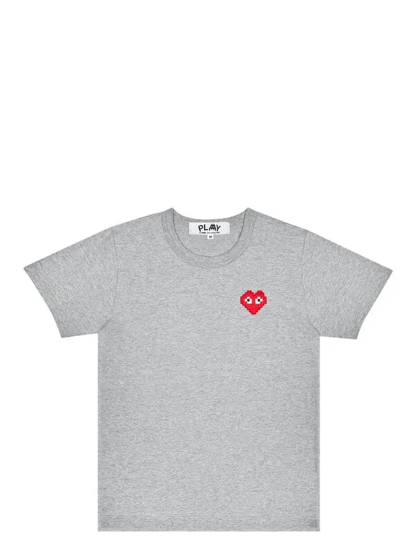 Play Comme Des Garcon X Invader Mini Logo T-shirt - Grey