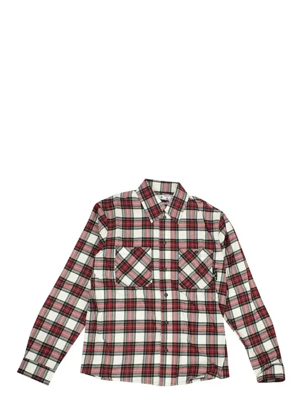 Off-White Check Arrow Flannel Shirt - Red