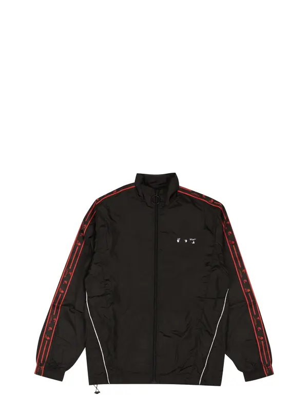 Off-White Logo Stripe Track Jacket - Black