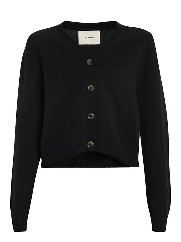 LISA YANG The Marion Cashmere Cardigan - Black