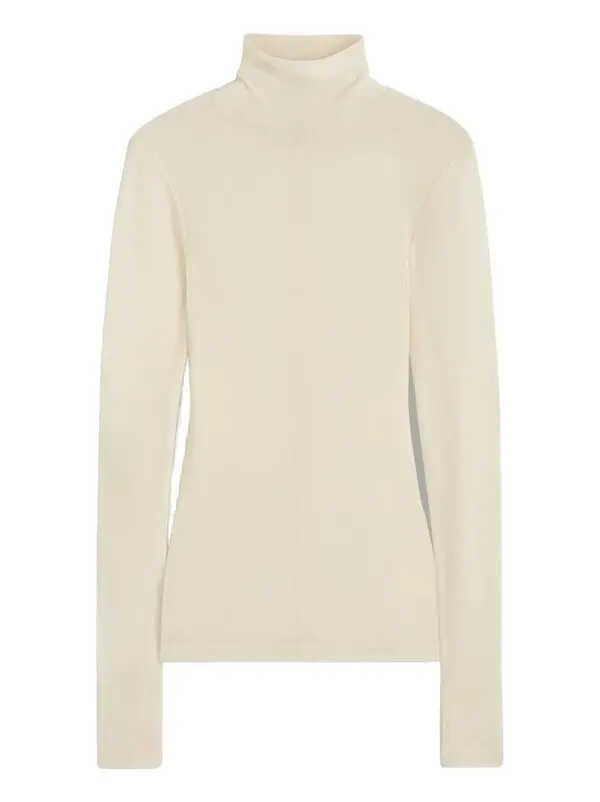 Cos Merino Wool Turtleneck Top - White
