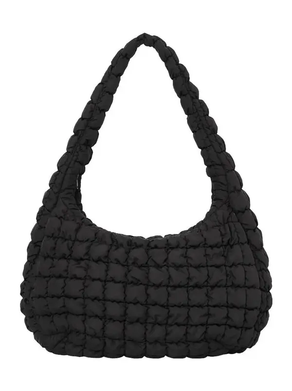 Cos Oversized Quilted Crossbody Bag - Black