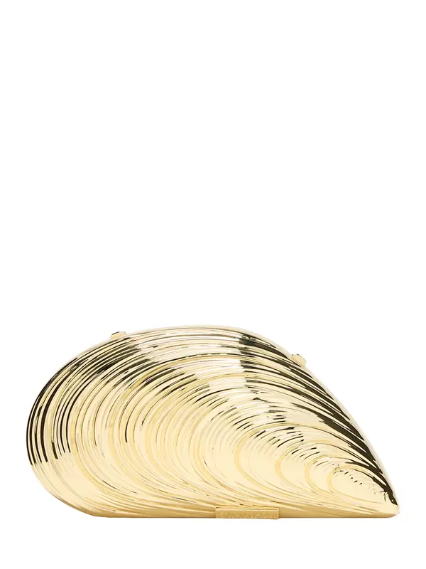Simkhai Bridget Oyster Shell Clutch Bag - Gold