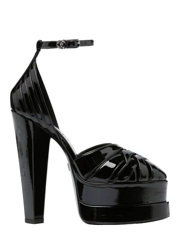 Roberto Cavalli 155mm Patent-finish Pumps - Black